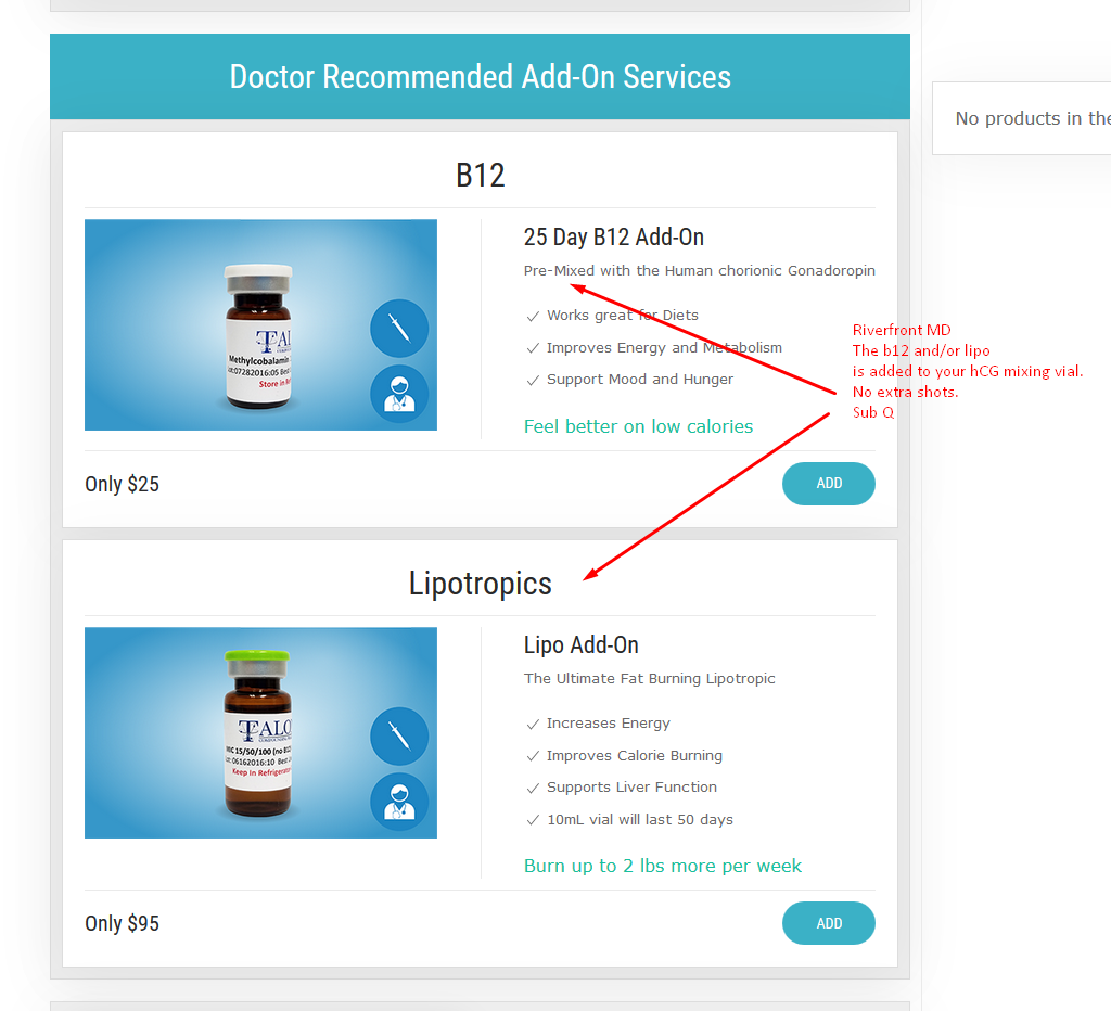 I’m curious about the offers for doing MIC / Lipo with hCG together ...